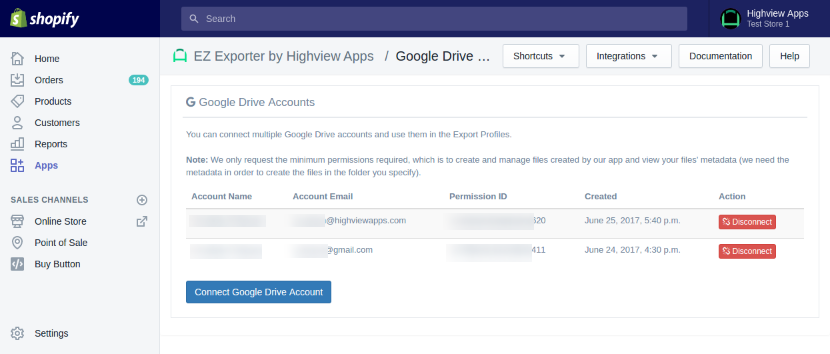 EZ Exporter: Export Your Shopify CSV Data Straight to Google Drive | Highview Apps