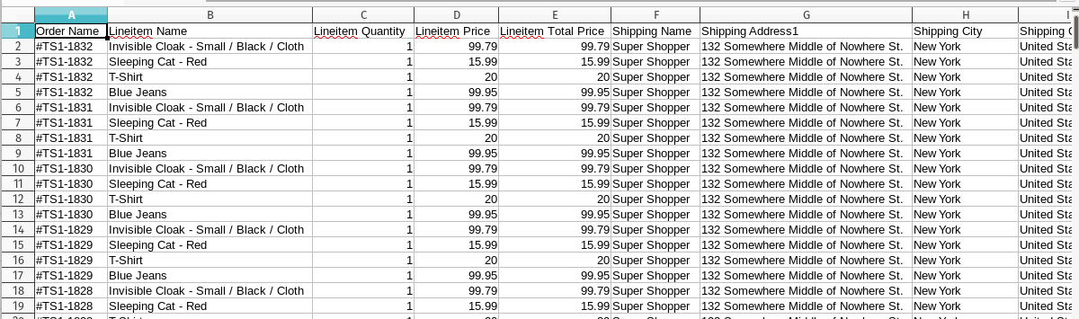 How Can I Create A CSV Export Of My Shopify Orders Without Duplicating 